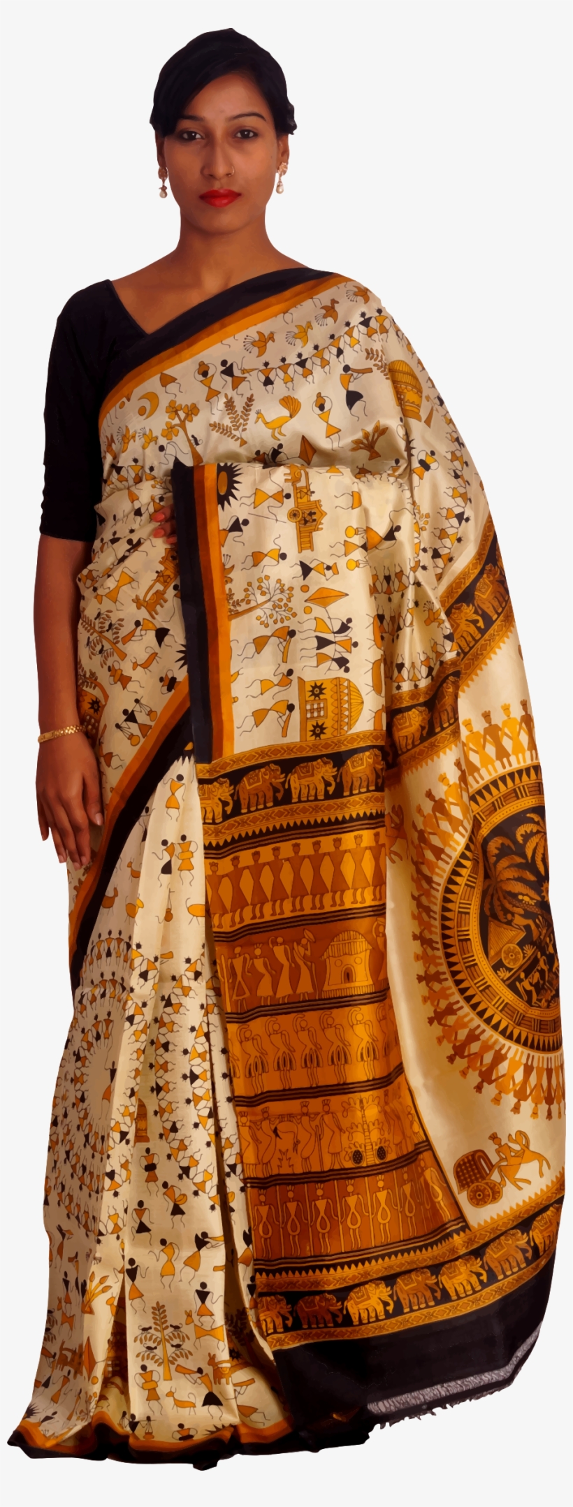 This Free Icons Png Design Of Woman In Saree 7 - 930x2400 PNG Download ...