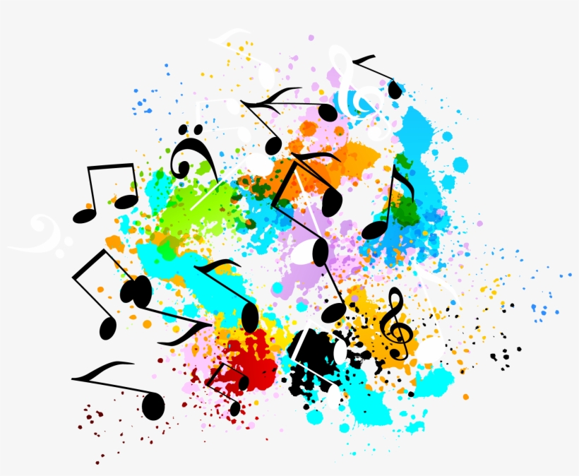 Music Graffiti Symbol Musical Color Decoration Banner - Music Graffiti ...
