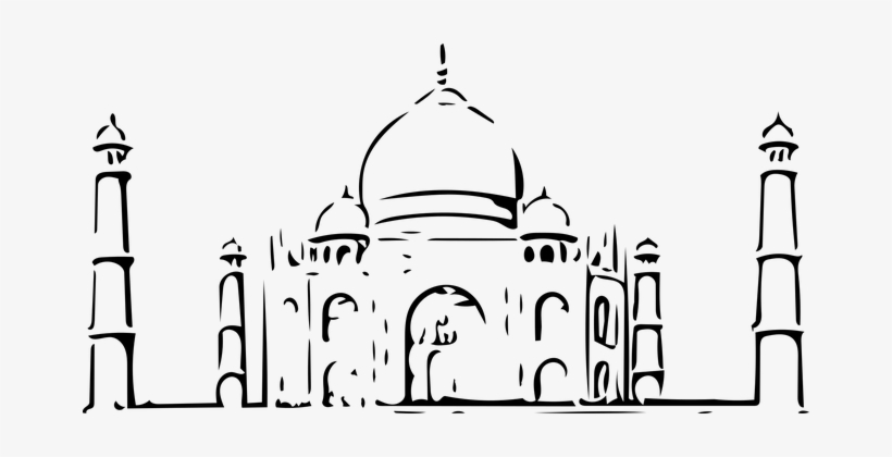 Taj Mahal Vector, Taj Mahal, Taj, Mahal - Taj Mahal - 668x340 PNG ...