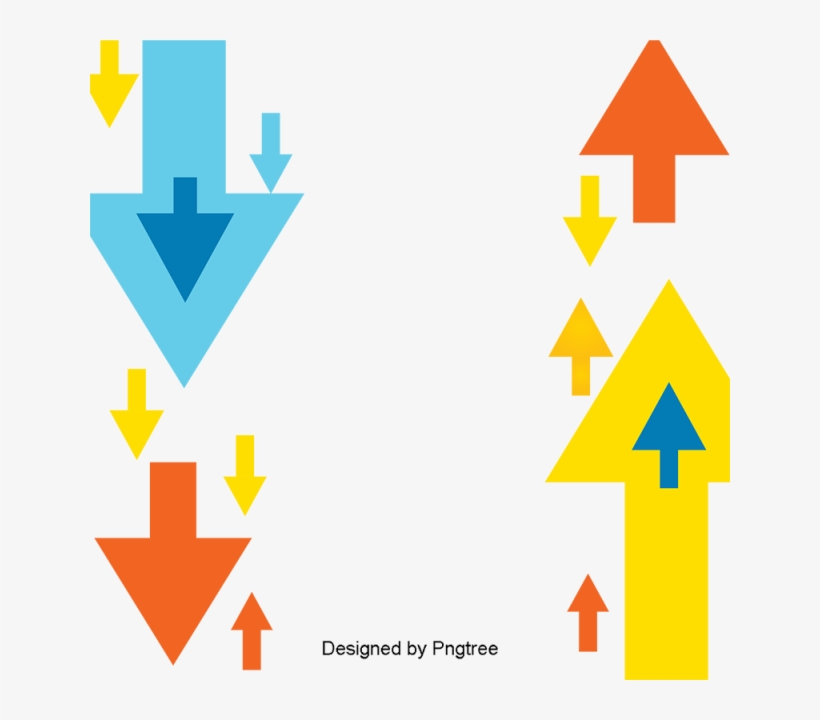 Simple Cartoon Direction Arrow Design, Simple, Direction, - Euclidean ...