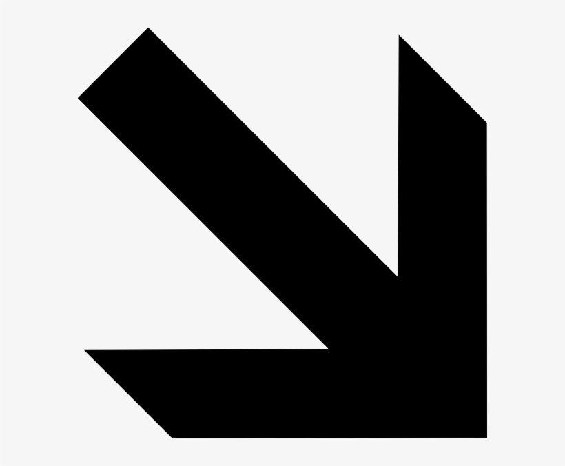 South East Arrow Direction Svg Clip Arts 594 X 596 - 594x596 PNG ...