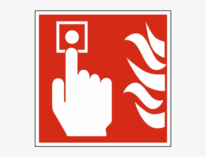 Fire Button Sign - Fire Alarm Call Point Board - 600x600 PNG Download ...