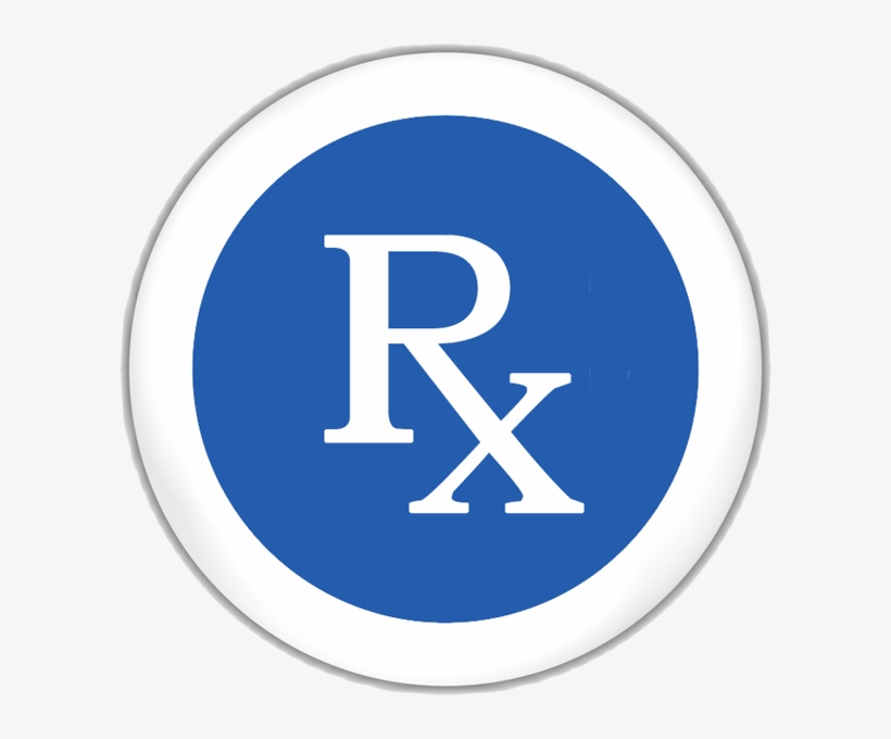 Download Transparent Rx Symbol Blue White Round Button - Pharmacist ...