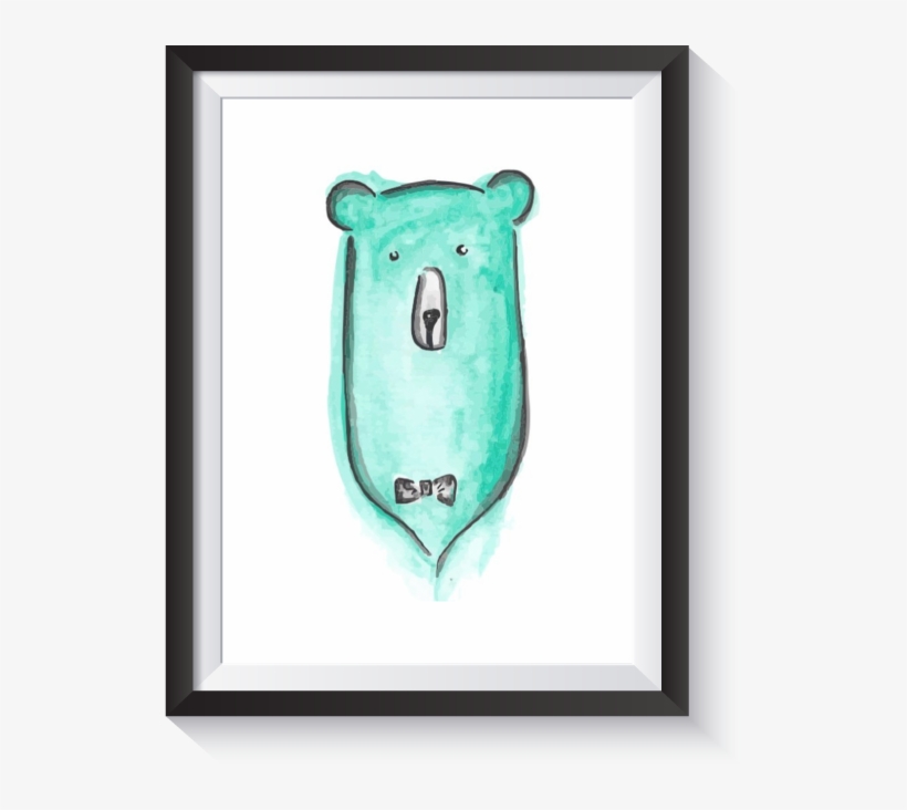 Holly Joyce Rawr Bear Watercolor Scandi Nursery Print - Grizzly Bear ...