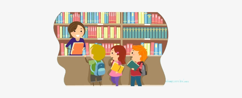 Conver18-library - Library Cartoon - 550x250 PNG Download - PNGkit
