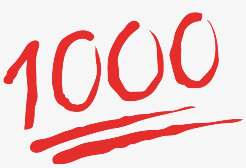 Bi Graphics 1000 Emoji Transparent - Keep It 1000 - 1200x600 PNG ...