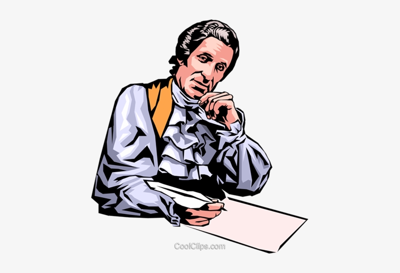 Thomas Jefferson Royalty Free Vector Clip Art Illustration - Writing ...