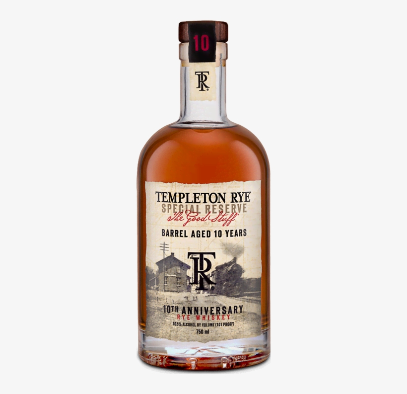 Ten Year Bottle - Templeton Rye 10 Year - 271x720 PNG Download - PNGkit