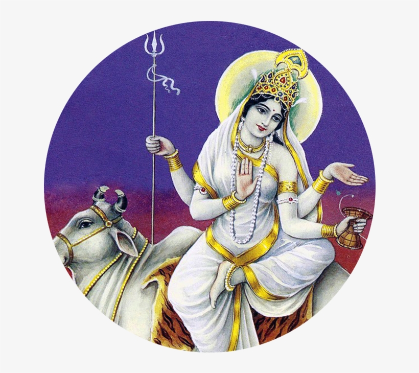 Devi Mahagauri - Maa Mahagauri - 665x662 PNG Download - PNGkit