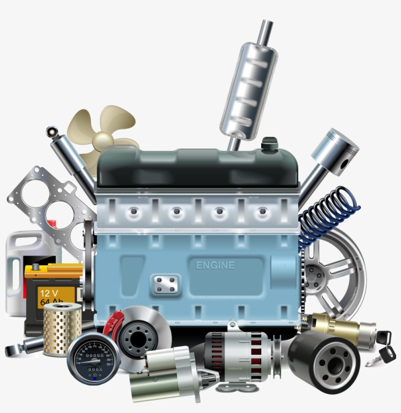 Parts - Car Engine And Parts Vector - 1000x982 PNG Download - PNGkit