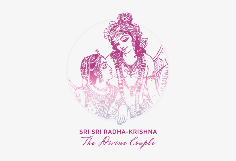 Radha Krishna Circle - Krishna Radha Lines Art - 364x547 PNG Download ...