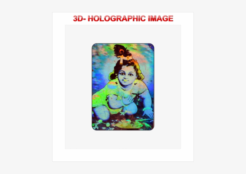 Download Transparent Hologram Stickers Bal Krishna 22mm X 33mm Rounded ...