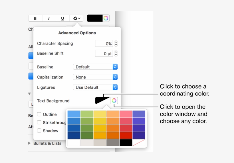 Controls For Choosing A Background Color For Text - Highlight Words In ...