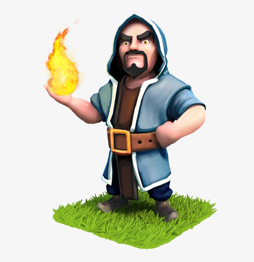 Clash Of Clans Wizard - Wizard Coc Level 4 - 679x860 PNG Download - PNGkit