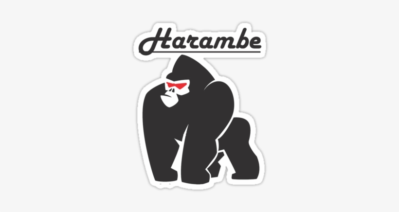 Harambe R - Chubby Gorilla Logo Png - 375x360 PNG Download - PNGkit