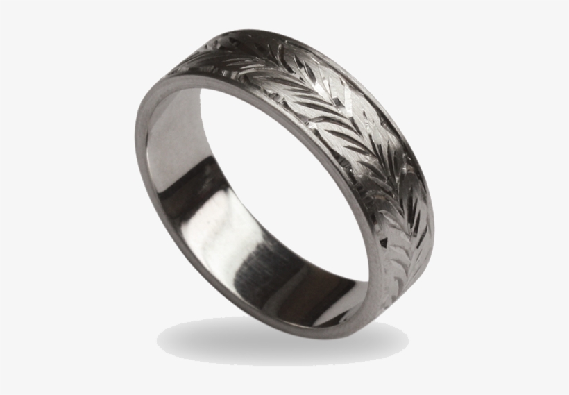 Hand Engraved Leaf Band - Carlsbad - 500x500 PNG Download - PNGkit