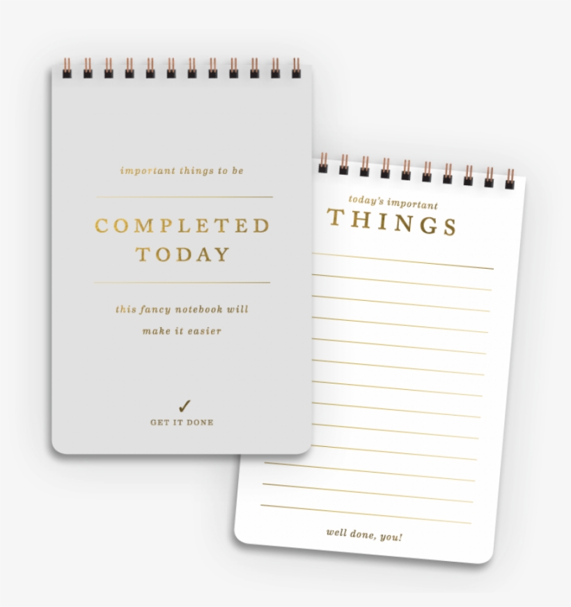 Important Today Notebook - Today Notepad - 25 Sheets - 900x900 PNG ...