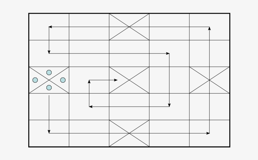 Example Of A Chowka Bhara Board Showing The Path Of - Chowka Bara Game ...