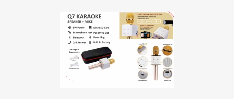 Hp Lp3065 - Red Shield Wireless Karaoke Microphone Portable 3-in-1 - 400x400 PNG Download - PNGkit