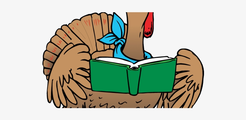 Third Place Blog - Turkey Reading A Book - 612x322 PNG Download - PNGkit