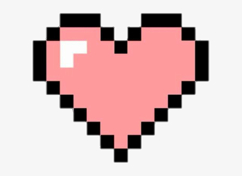 Download Transparent Pixel Sticker - 8 Bit Heart Png - PNGkit