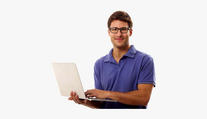 English Courses - Persona En Laptop Png - 556x390 PNG Download - PNGkit