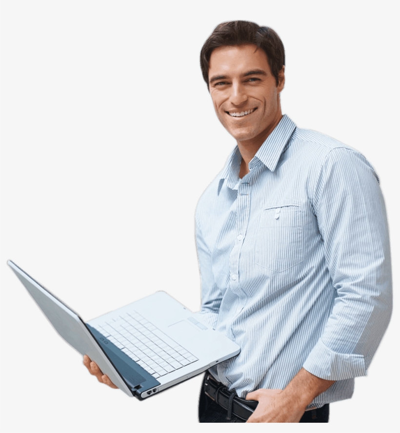 Small Laptop Man - Student Using Laptop Png - 1035x1000 PNG Download ...