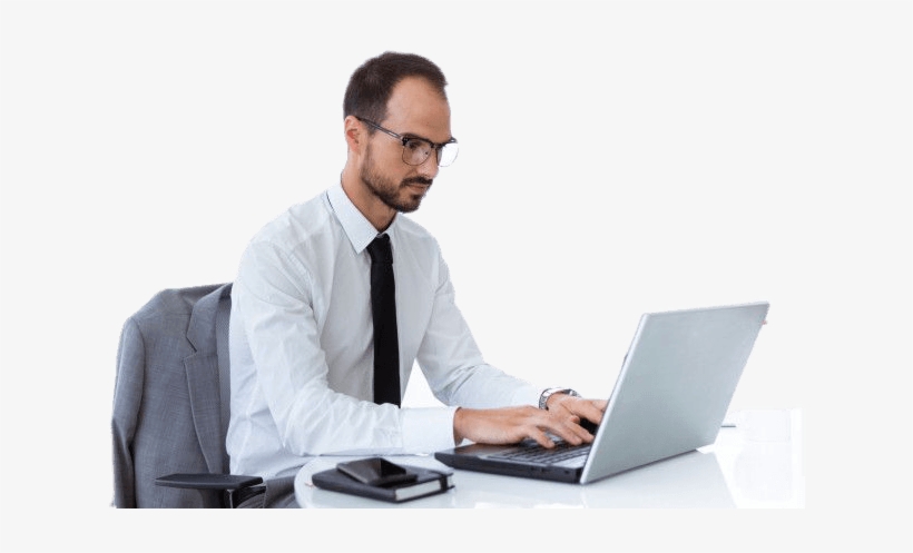 Man Working In An Office - 626x417 PNG Download - PNGkit