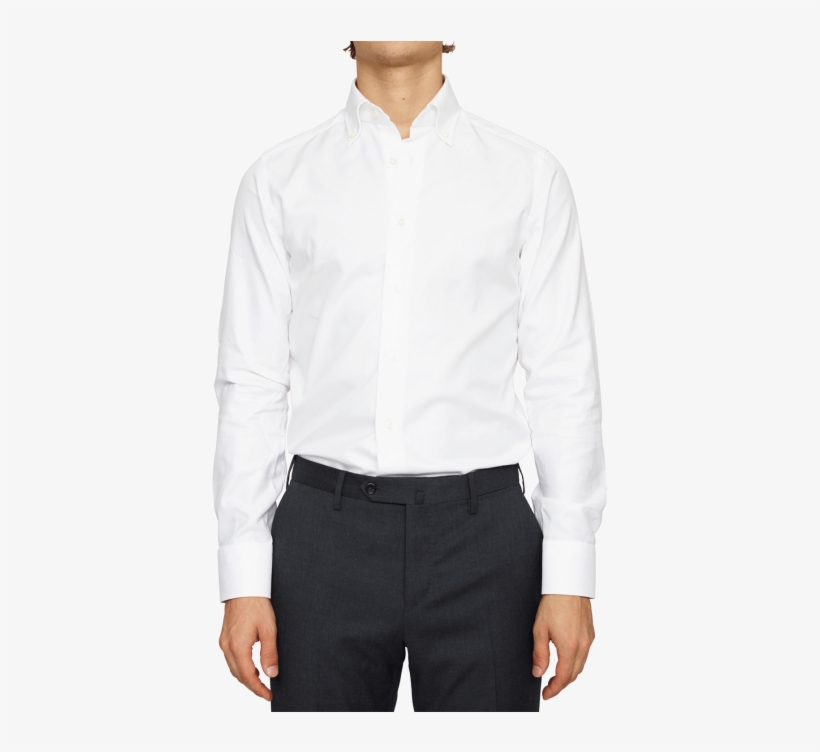 White Button-down Shirt Blue Label - Formal Wear - 448x671 PNG Download ...