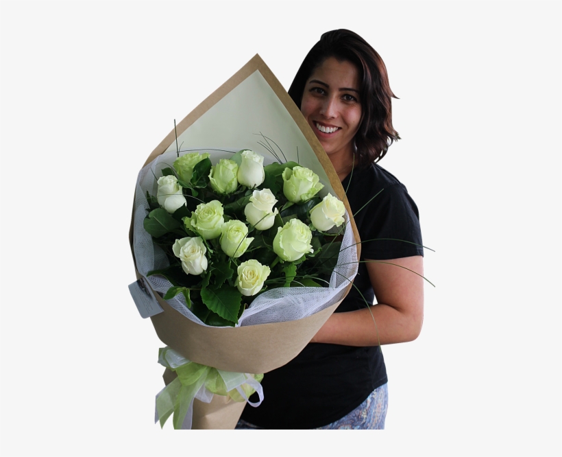 Cream And Green Rose Bouquet - Green Rose Bouquet - 459x600 PNG ...