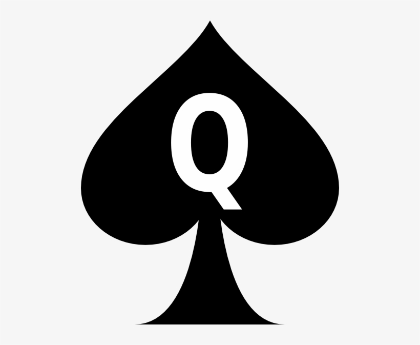 Png Black And White Stock Of Spades Clip Art At Clker - Queen Of Spades ...