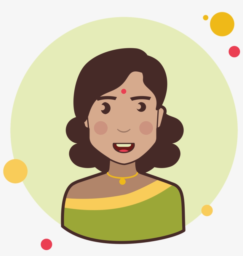 Download Transparent Indian Lady Icon - Illustration - PNGkit