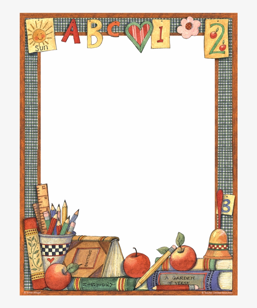 Paper Teacher Computer Education - Page Border - 900x900 PNG Download ...