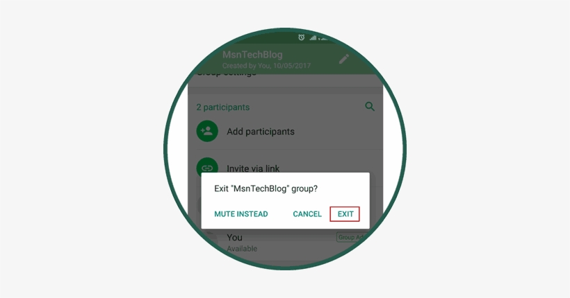 Exit Whatsapp Group Chat - Whatsapp - 350x350 PNG Download - PNGkit