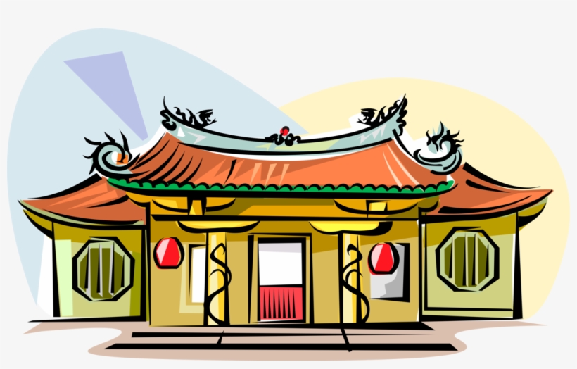 Vector Illustration Of Mengjia Longshan Temple, Wanhua - Taiwan Temple ...