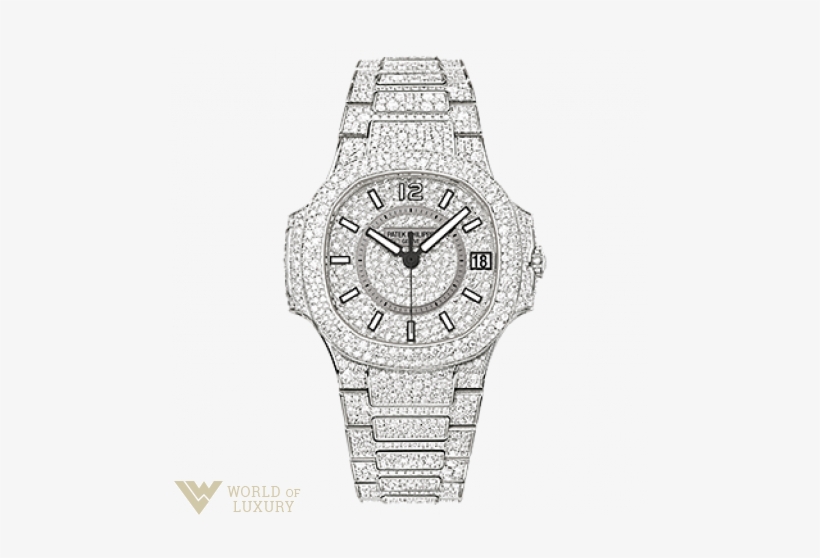 Patek Philippe Nautilus Diamond Paved 18k White Gold - Patek Philippe ...