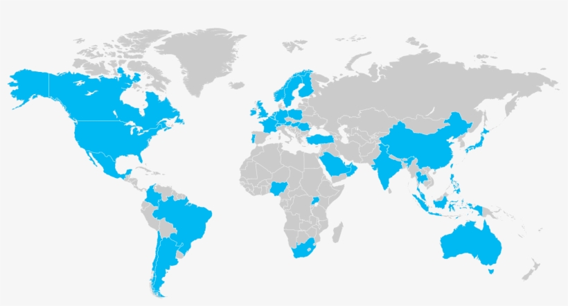 World Map Transparent - Wipro Global Presence - 2000x986 PNG Download ...