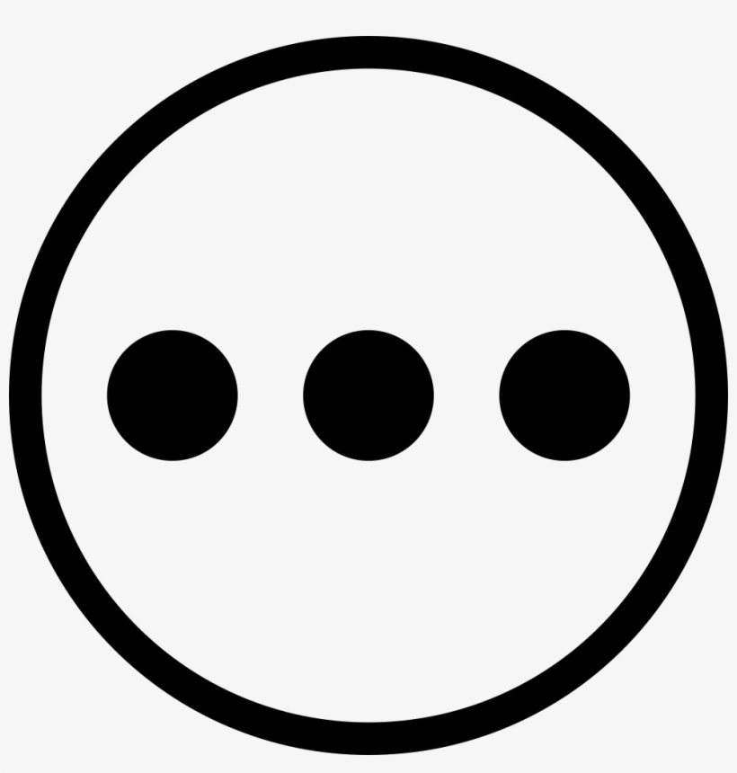 More Circular Button Interface Symbol Of Three Horizontal - Floating ...