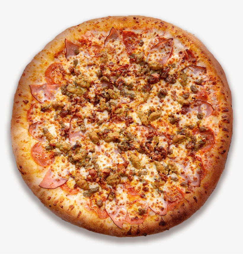 All Meat Pizza At Speedy's Pizza - Manhattan Meatlovers Yellow Cab ...