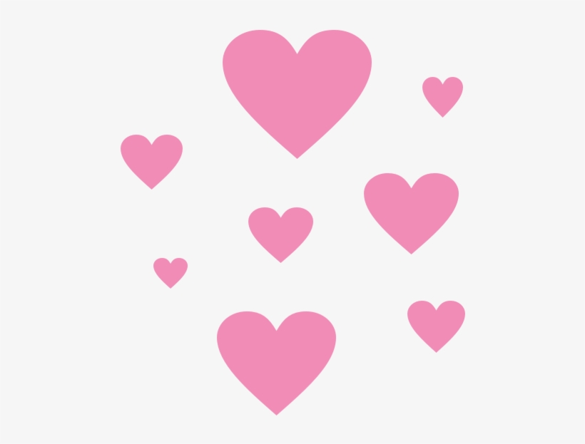 Ftestickers Pink Hearts - Hearts Sticker - 521x591 PNG Download - PNGkit