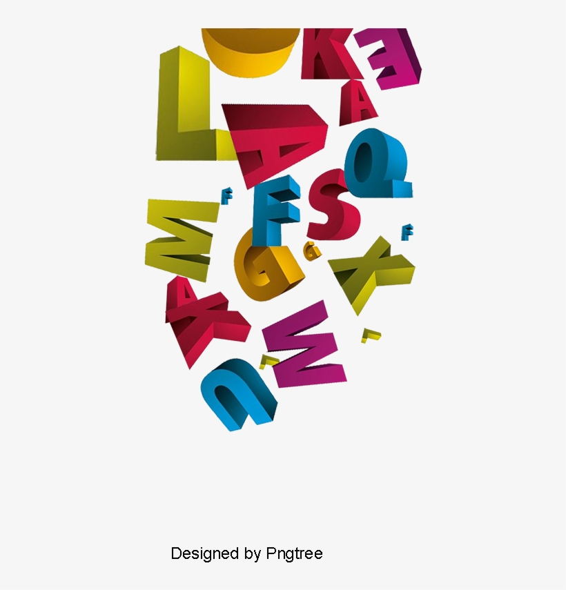 Colorful Abstract English Alphabet, Abstract, Bright, - English ...