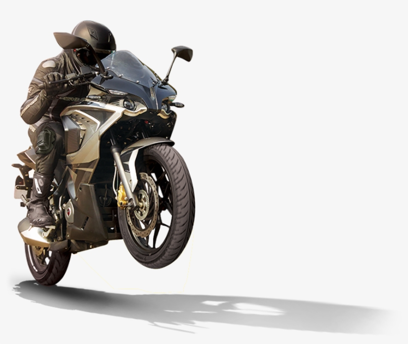 India's First Stunt Championship - Bajaj Motorcycle With Rider Png ...
