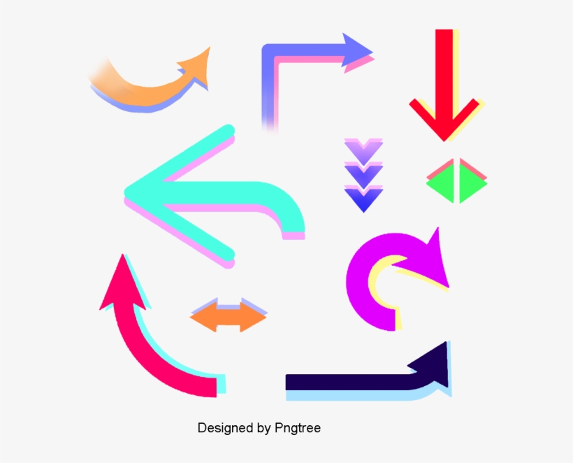 Simple Cartoon Direction Arrow Design, Simple, Cartoon, - Portable ...