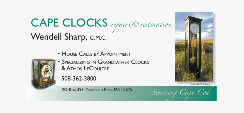 Cape Cod Clock Repair - Clock - 636x299 PNG Download - PNGkit