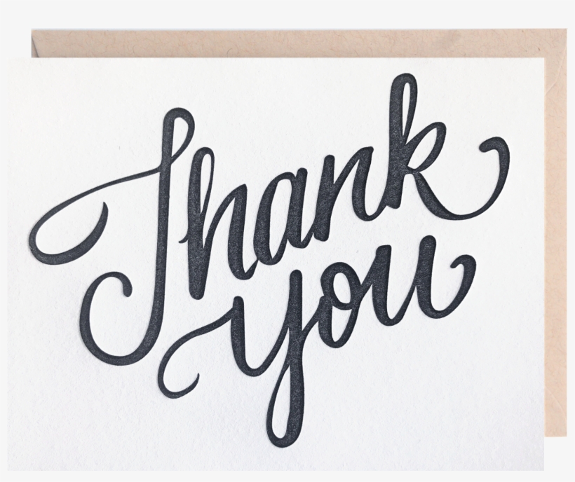 Thank You Script Greeting Card - Thank You Script Transparent ...