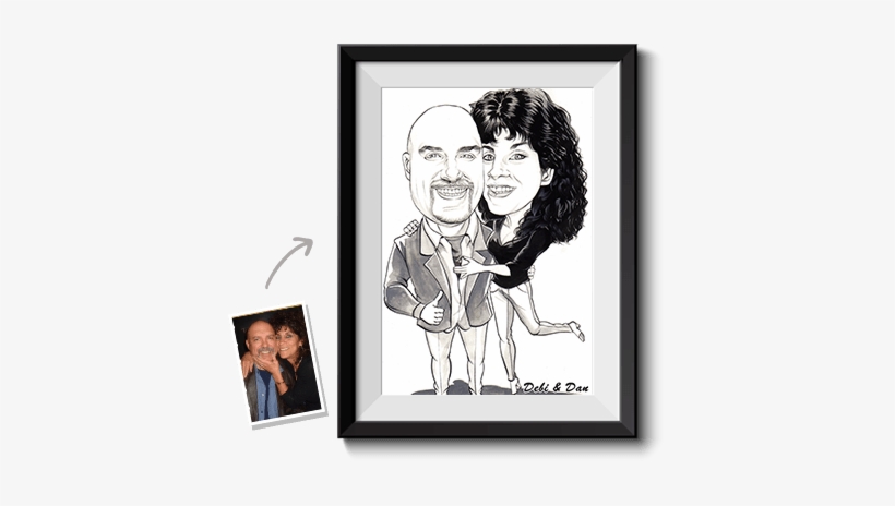 Turn Photo To Caricature - Frame For A Caricature Drawing - 401x384 PNG ...