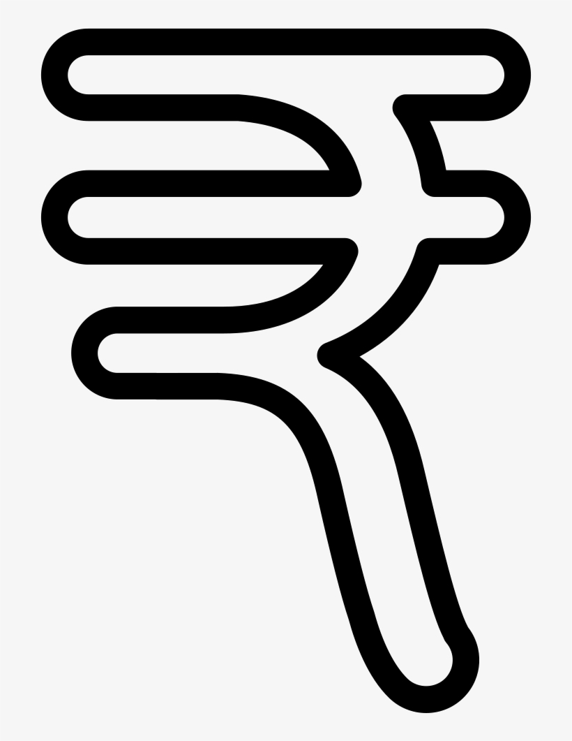 India Rupee Currency Symbol - Rupee Symbol White Png - 704x981 PNG ...