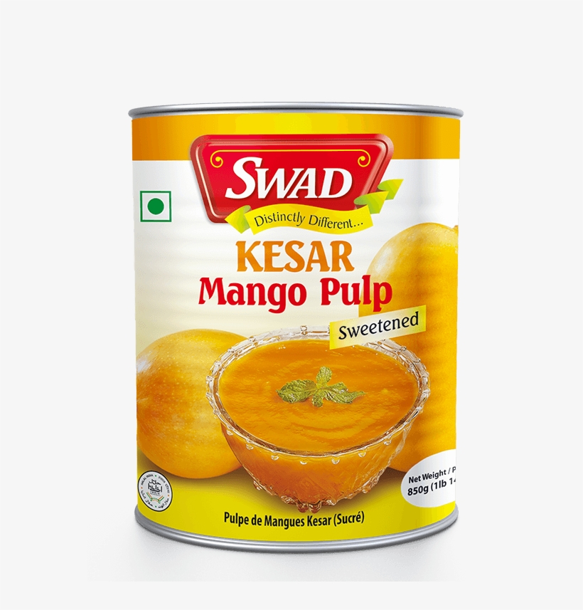 Swad Kesar Mango Pulp Sweetened, 850g - 574x777 PNG Download - PNGkit