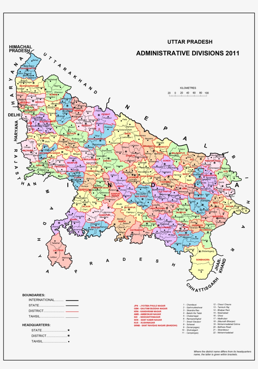 Download Transparent High Resolution Map Of Uttar Pradesh [hd] - Up Map ...