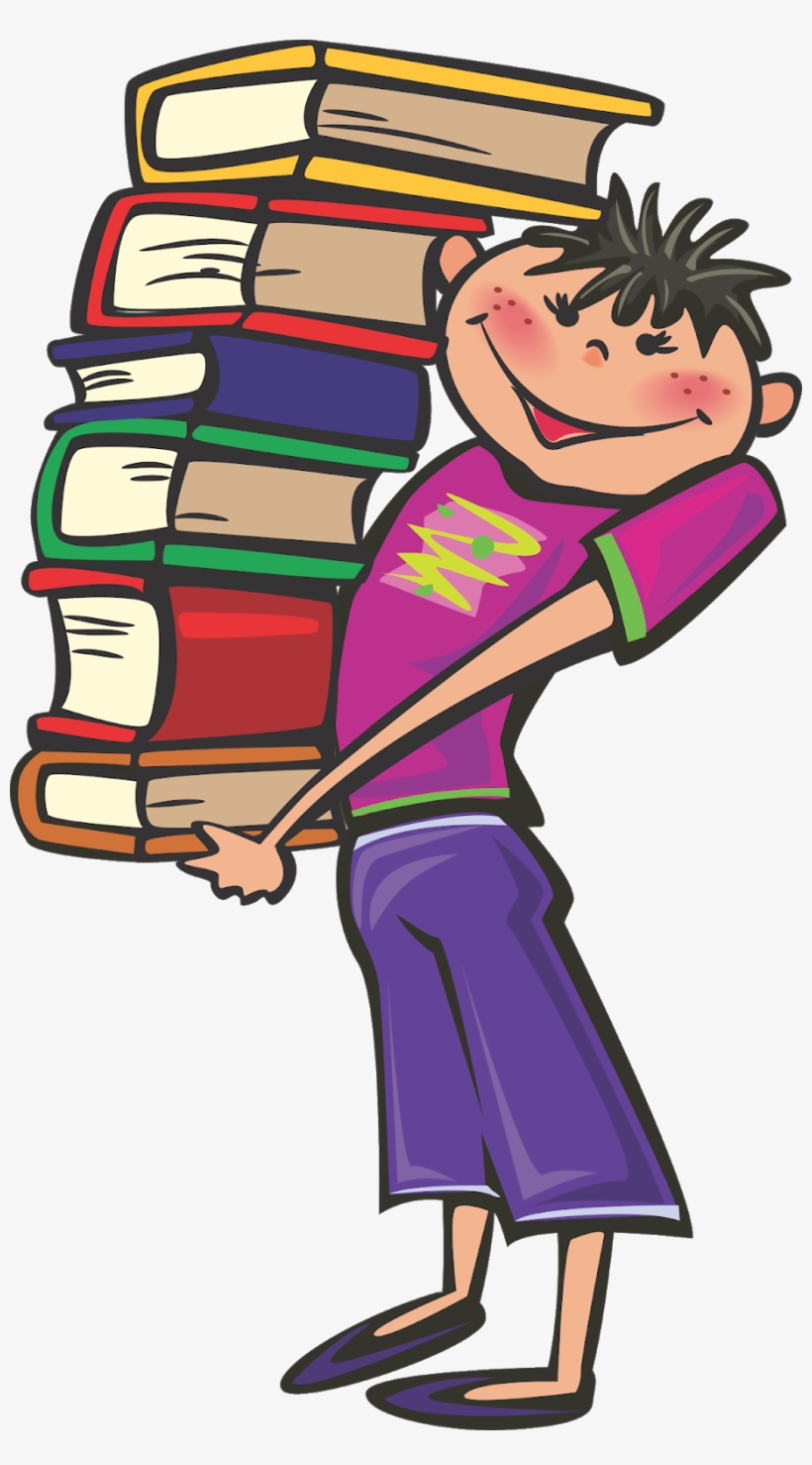 School Students Vector, Student Vector, Books Vector, - Carrying Books ...
